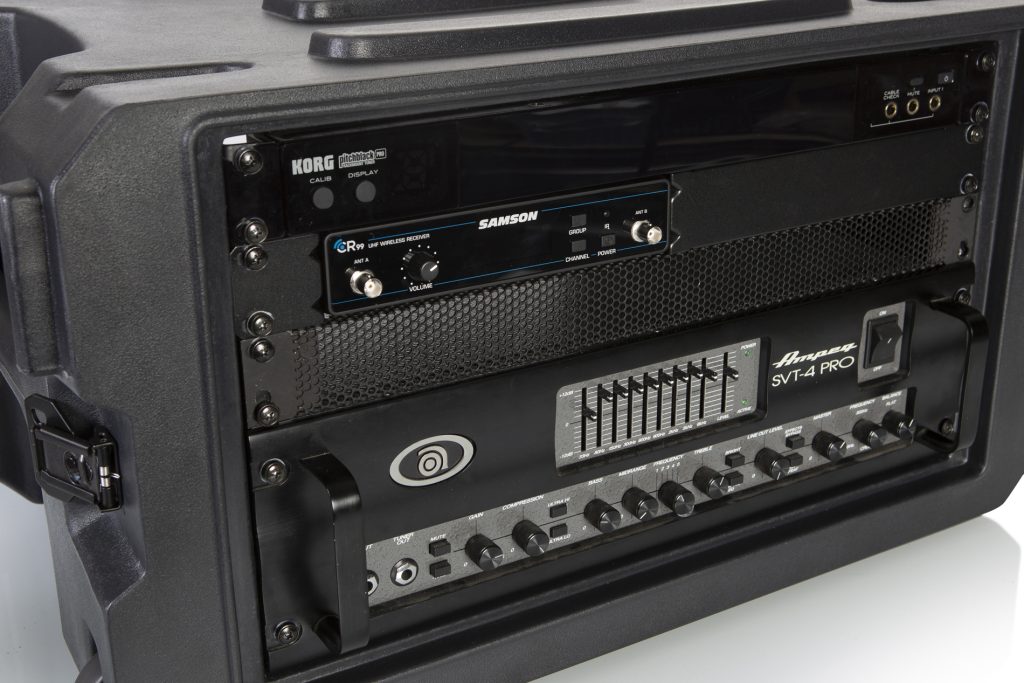 6U, 19" Deep Molded Audio Rack; w/ wheels - Gator Cases