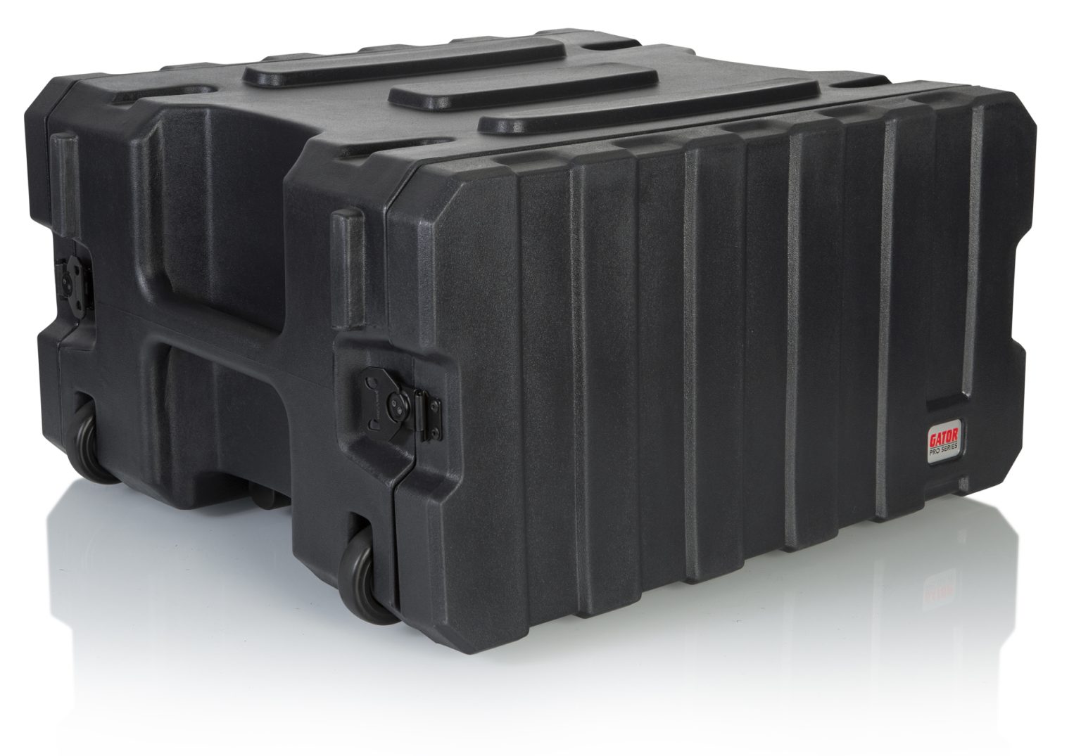 6U, 19" Deep Molded Audio Rack; w/ wheels - Gator Cases