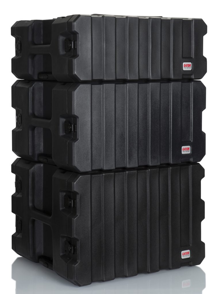 6U, 19" Deep Molded Audio Rack; w/ wheels - Gator Cases