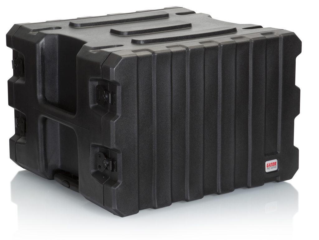 8U, 19" Deep Molded Audio Rack; w/ wheels - Gator Cases