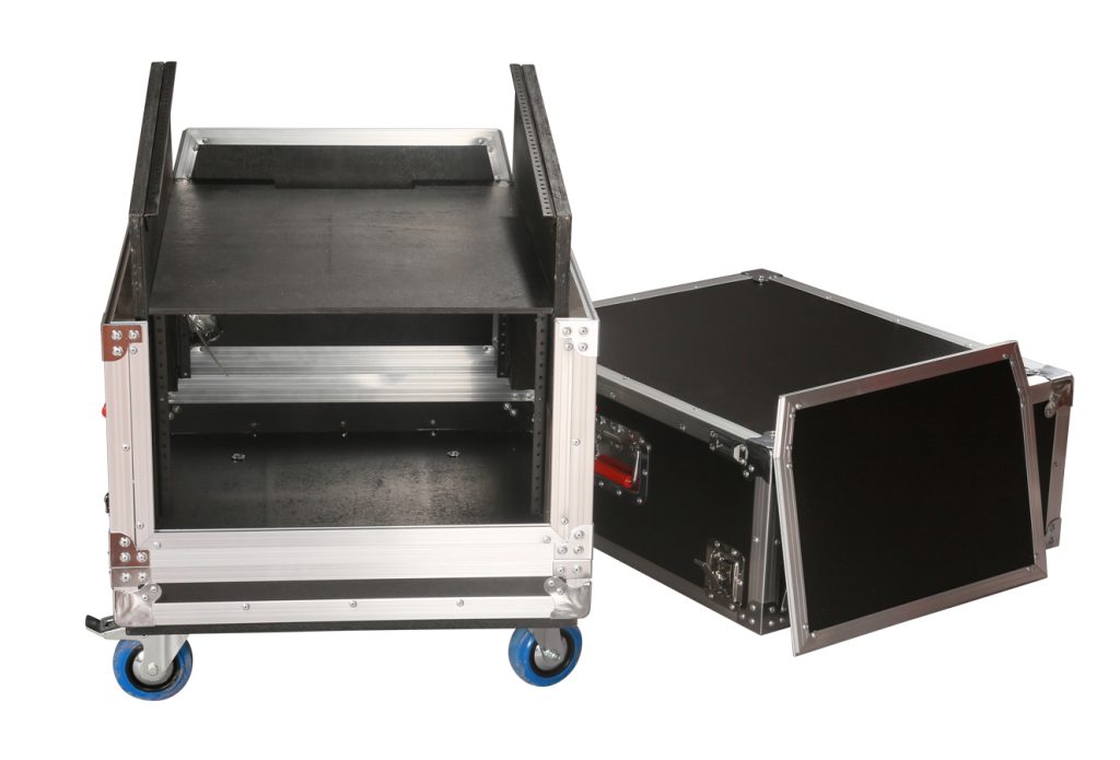 14U Top, 6U Side Audio Road Console Rack - Gator Cases