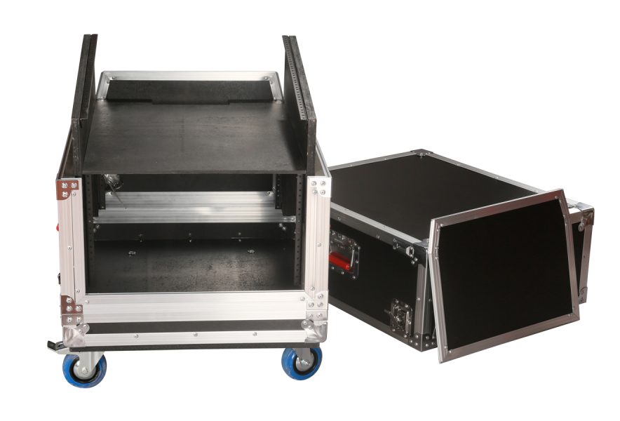 14U Top, 6U Side Audio Road Console Rack - Gator Cases