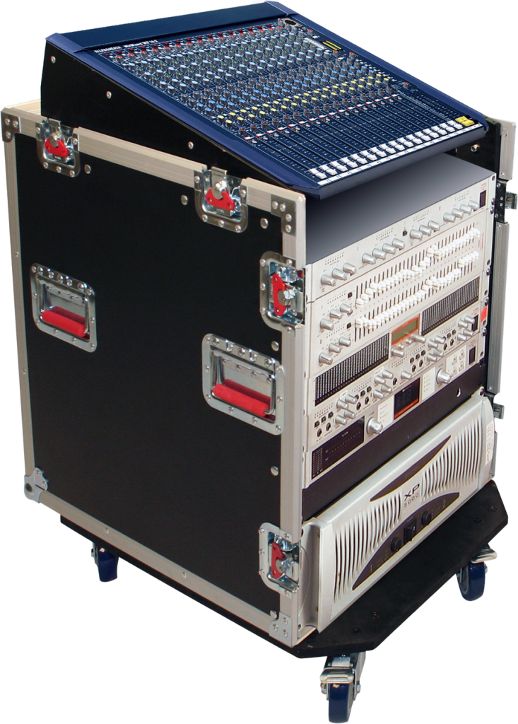 12U Top, 12U Side Audio Road Console Rack - Gator Cases