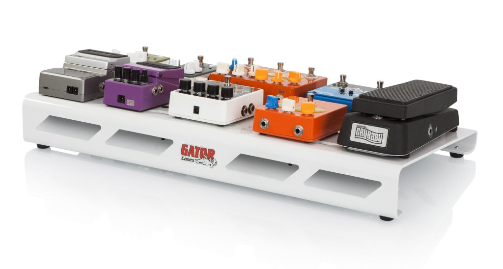 White Aluminum Pedal Board; Large w/ Carry Bag-GPB-BAK-WH - Gator Cases
