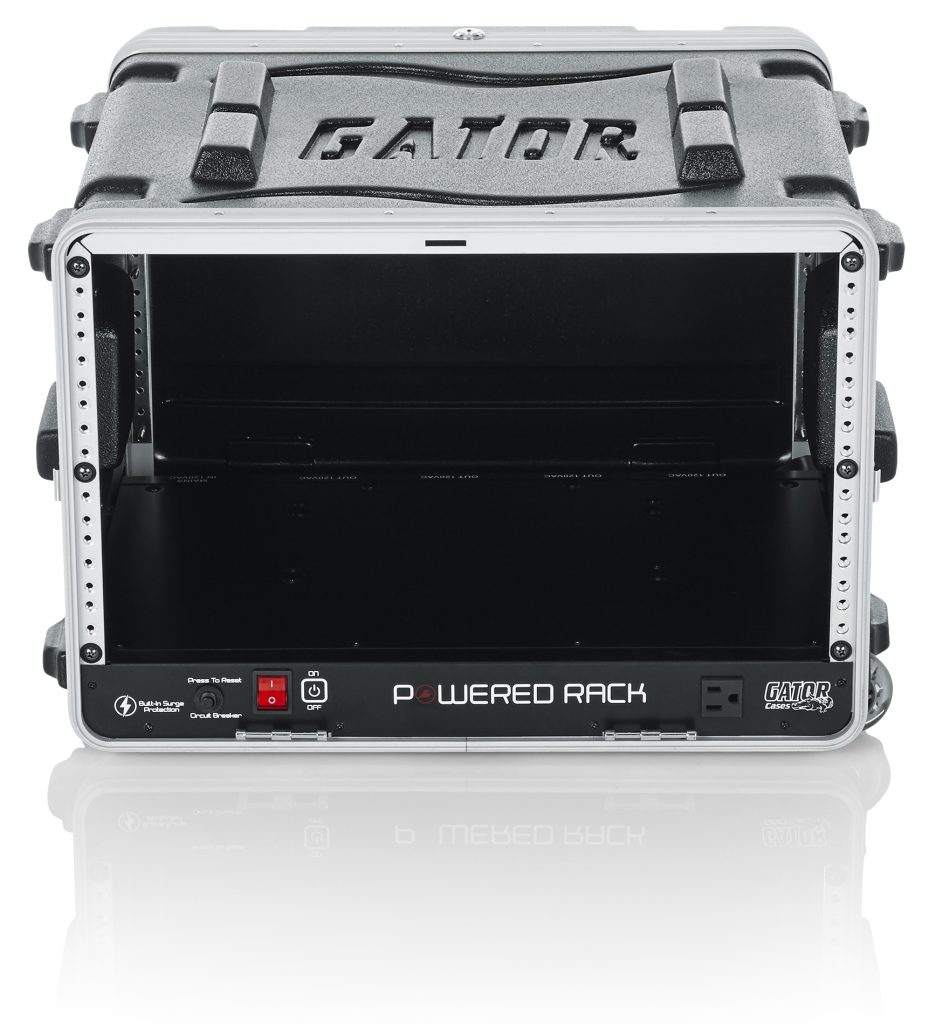 6U Audio Rack; Powered Rolling-GRR-6PL-US - Gator Cases