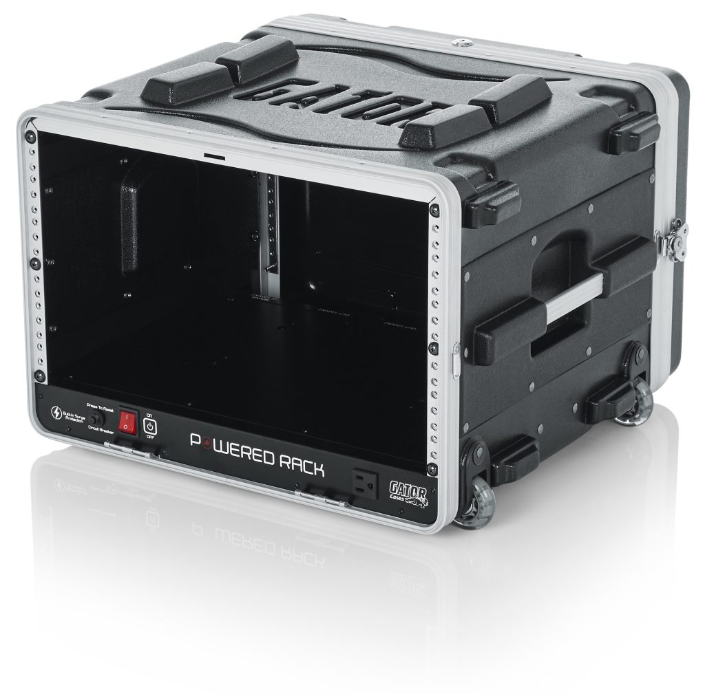 6U Audio Rack; Powered Rolling-GRR-6PL-US - Gator Cases