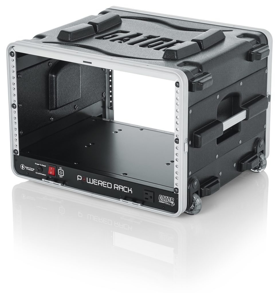 6U Audio Rack; Powered Rolling-GRR-6PL-US - Gator Cases