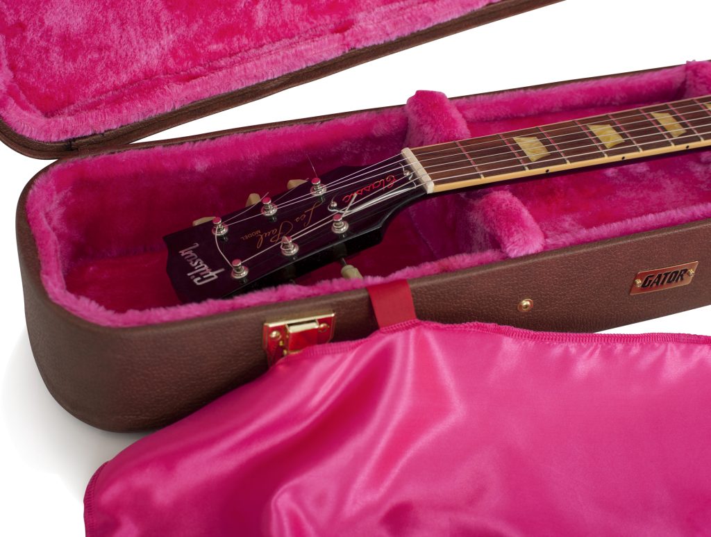Gibson Les Paul® Guitar Deluxe Wood Case, Brown-GW-LP-BROWN - Gator Cases