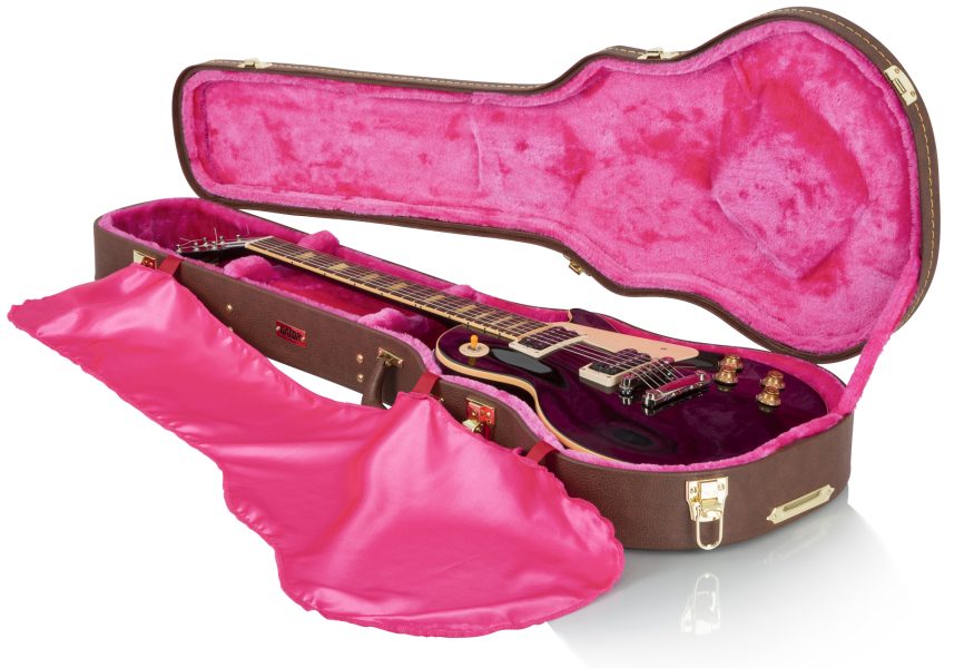 Gibson Les Paul® Guitar Deluxe Wood Case, Brown-GW-LP-BROWN - Gator Cases