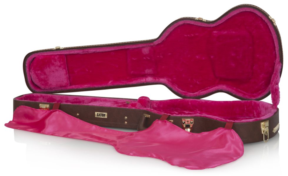 Gibson SG® Guitar Deluxe Wood Case, Brown-GW-SG-BROWN - Gator Cases
