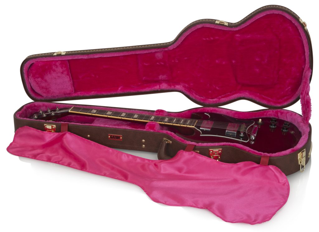 Gibson SG® Guitar Deluxe Wood Case, Brown-GW-SG-BROWN - Gator Cases