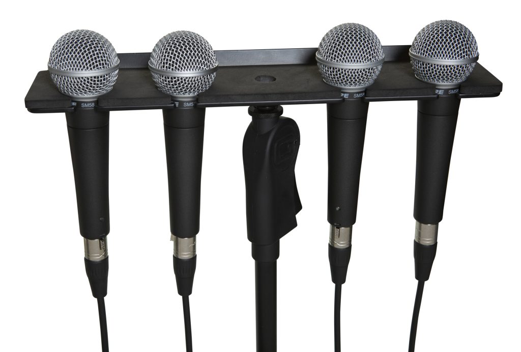 Multi Mic Holder Four (4) Mics-GFW-MIC-4TRAY - Gator Cases