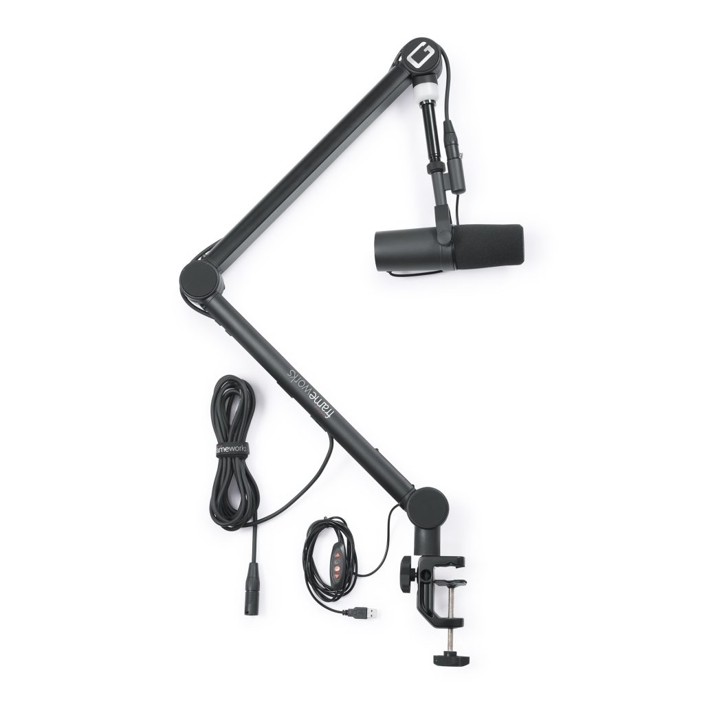 Professional Broadcast Boom Mic Stand W/ Led Light-GFWMICBCBM4000 ...