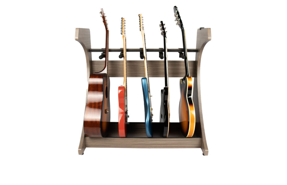 Elite Five Electric/Acoustic Guitar Rack – GRY - Gator Cases