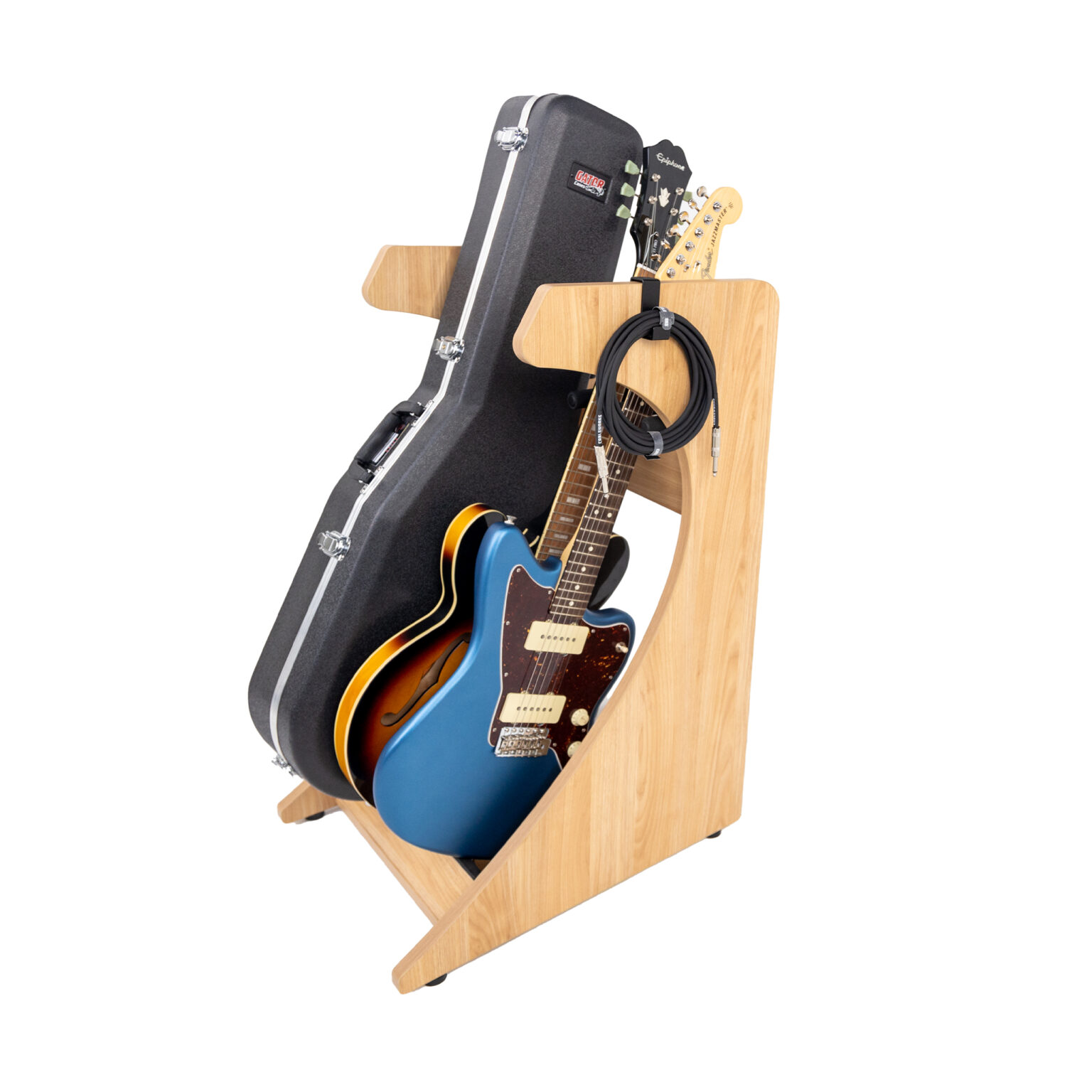 Elite Three Electric/Acoustic Guitar Rack – Maple-GFW-ELITEGTR3RK-MPL ...