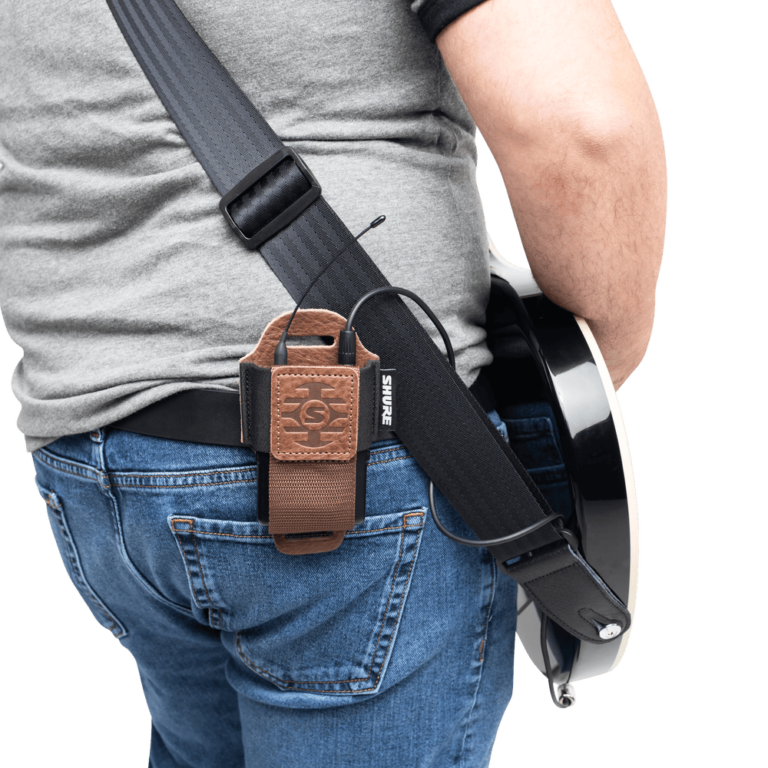 Wireless Bodypack Transmitter Pouch, Brown - Gator Cases